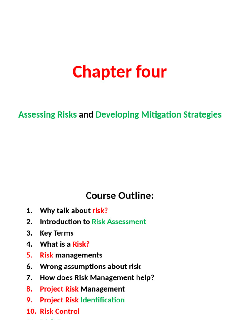 CH 3 Assessing Risks and Developing Mitigation Strategies 2 | PDF ...