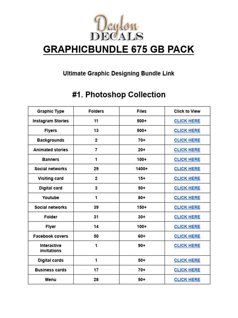 Graphic Design Mega Pack | PDF | Adobe Photoshop | Computer File