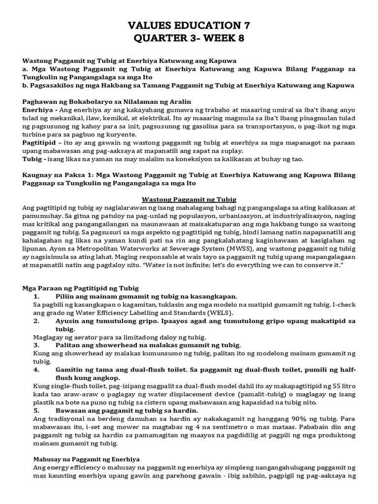 Quarter 3 Week 8 | PDF