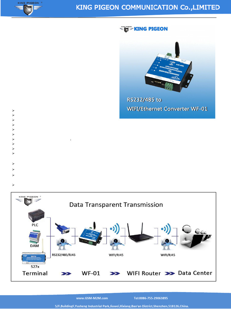 WF-01+WIFI+Converter+Datasheet | PDF | Ieee 802.11 | Computer Network