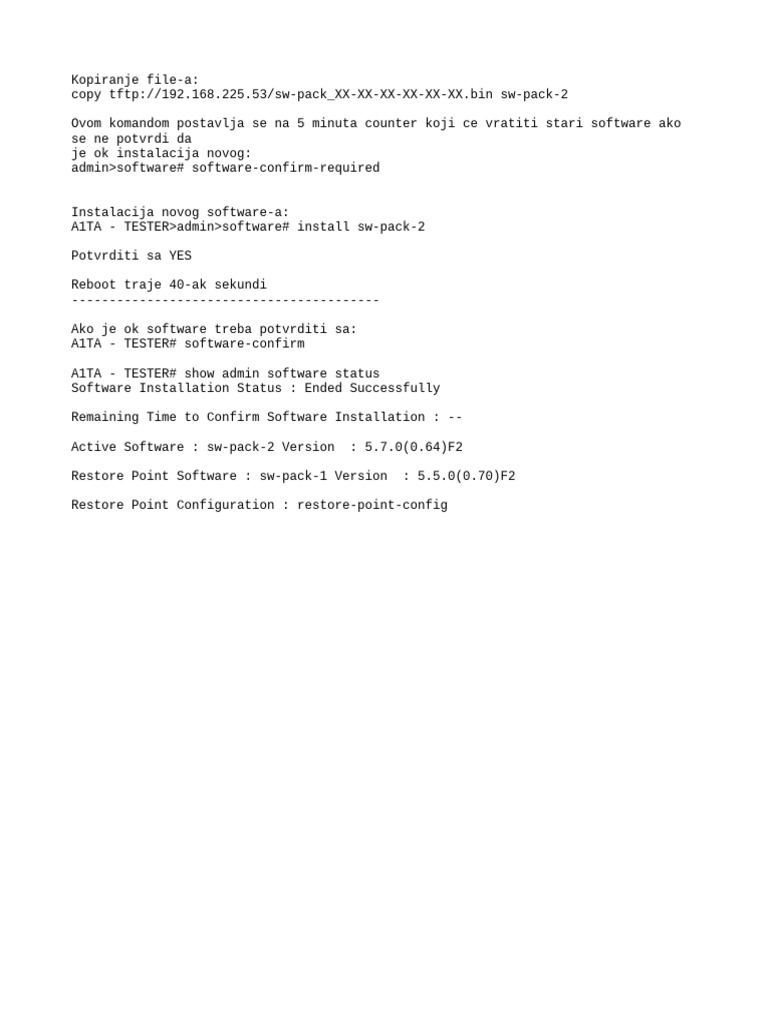 RAD Upgrade Software Procedura | PDF