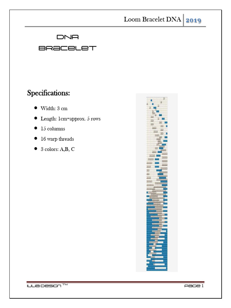 DNA bracelet | PDF | Textile Arts | Textiles