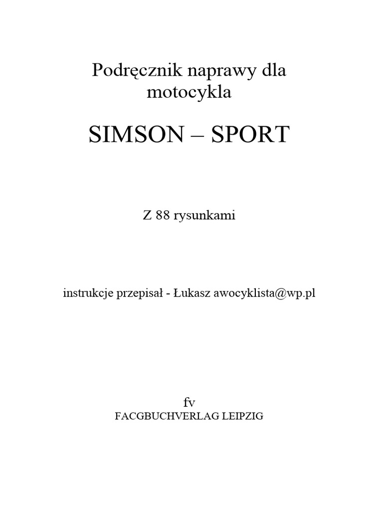 AWO Simson Sport | PDF