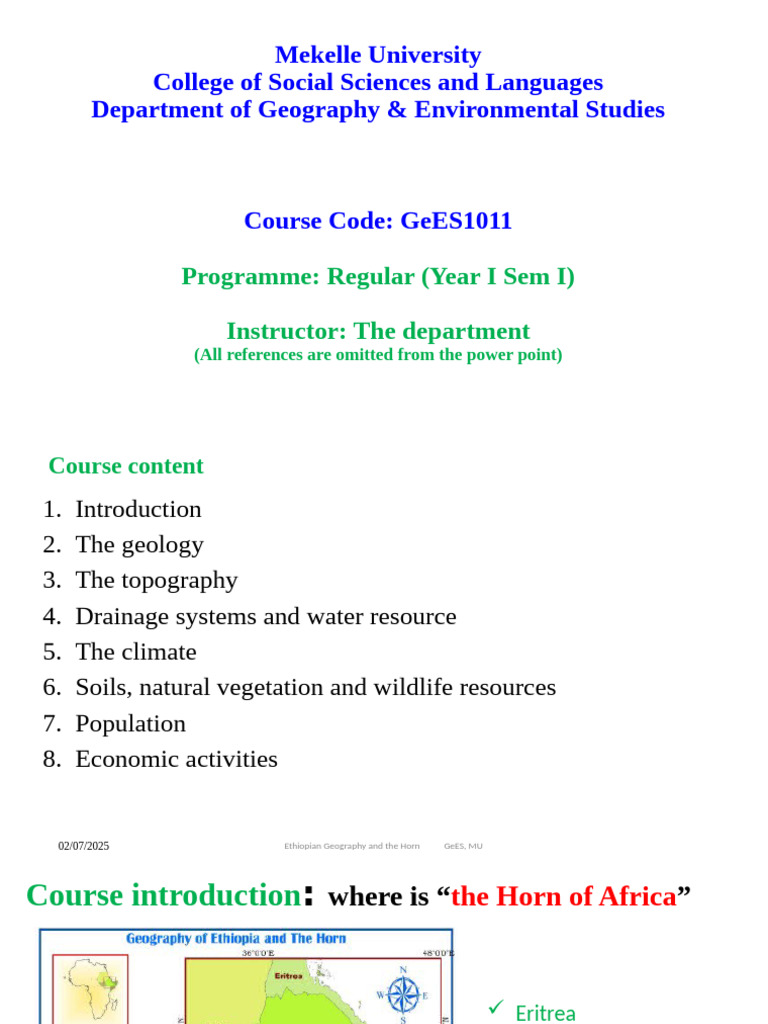 Ethiopian Geography and the Horn_Improved_Nov2019(1) | PDF | Map ...