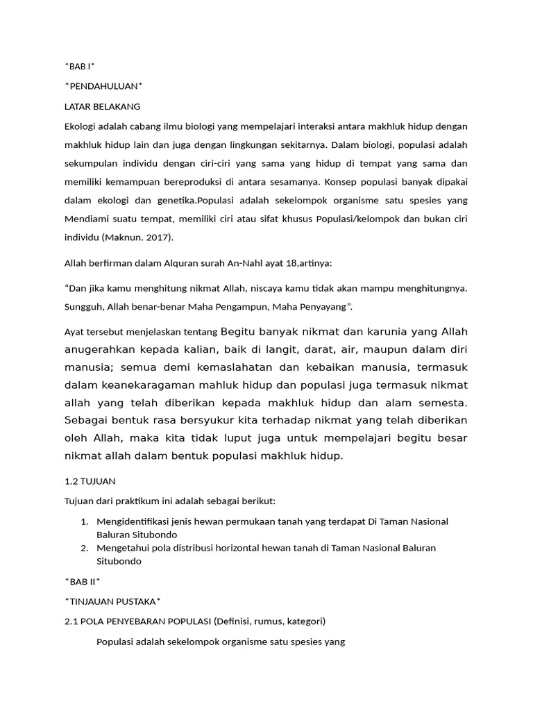 laprak ekologi | PDF