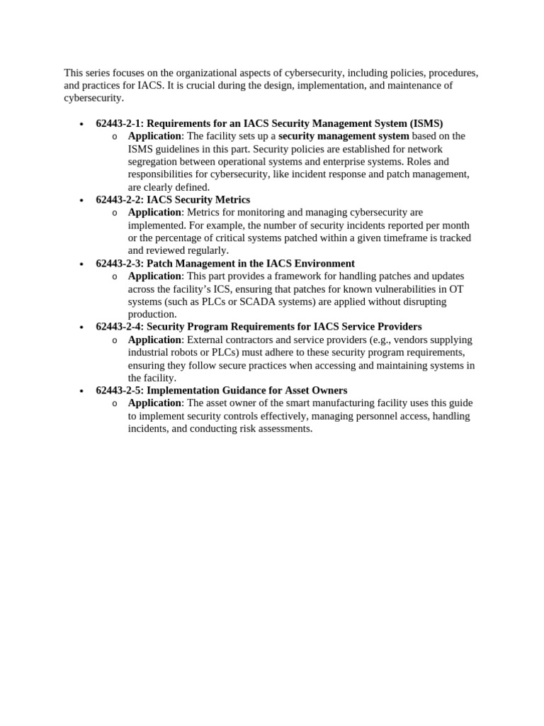 ISA 62443-2-1 Policies and Procedures | PDF