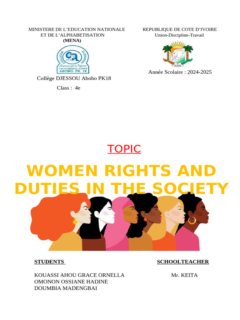 EXPOSE WOMEN RIGHTS AND DUTIES | PDF | Reproductive Rights | Women's ...