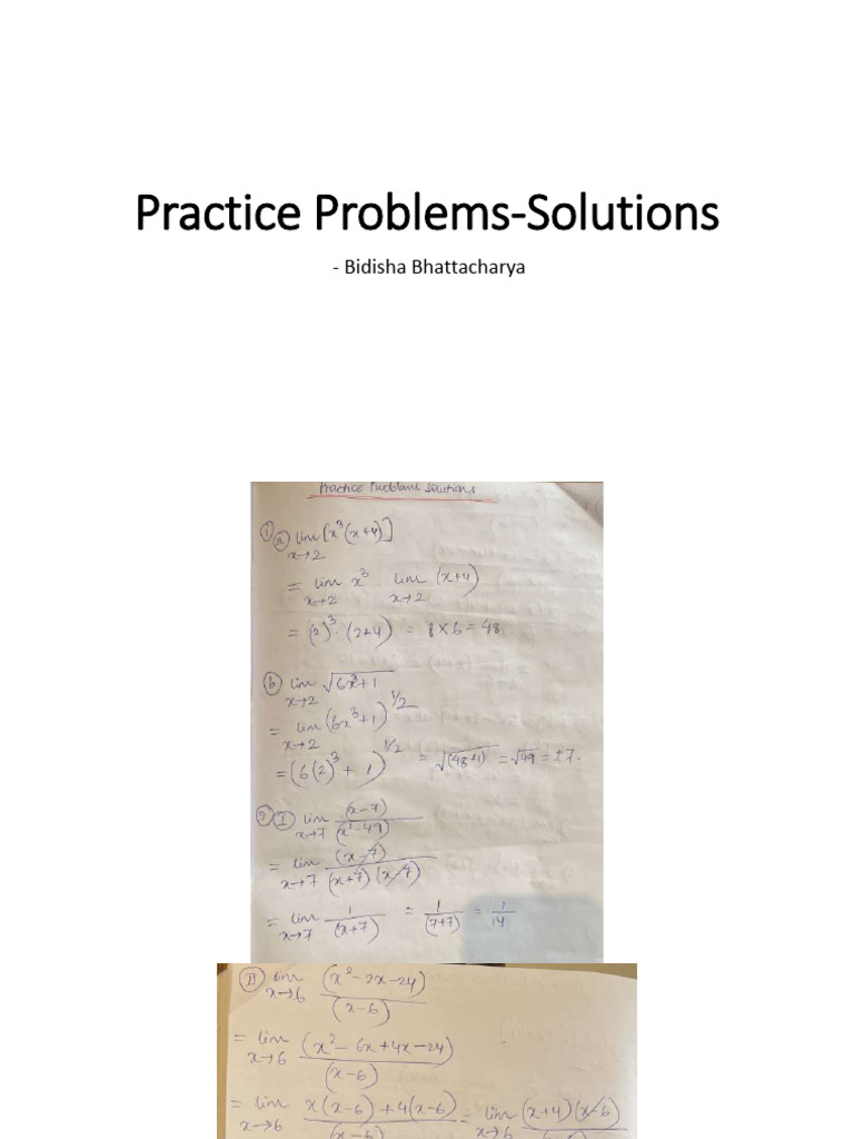 Practice Problems Solutions | PDF