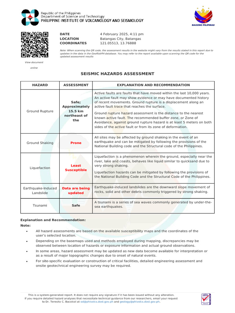 Hazard Assessment Report Marah | PDF | Volcano | Flood