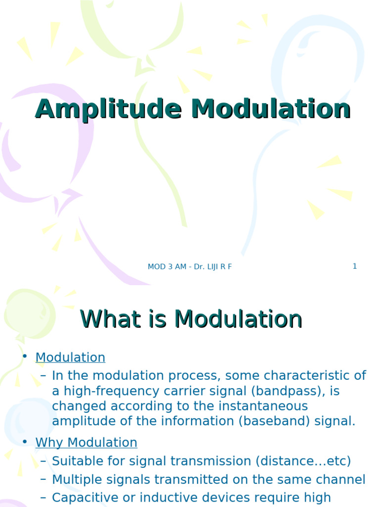 Understanding Amplitude Modulation | PDF | Frequency Modulation | Detector (Radio)