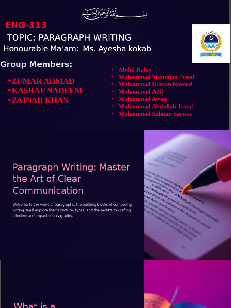 Paragraph Writing BSCS | PDF | Human Communication | Cognitive Science