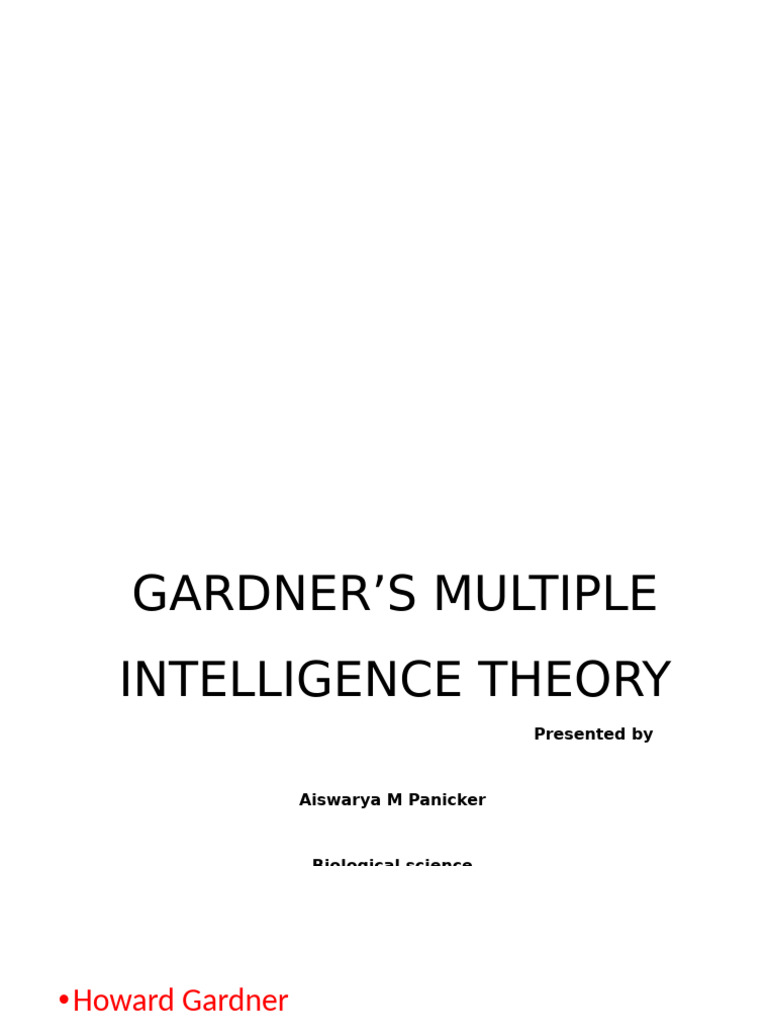 Gardners Multiple Intelligence | PDF