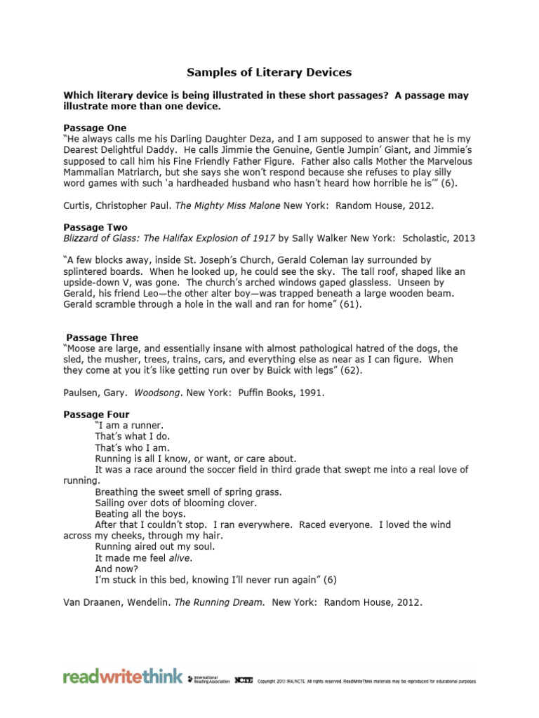 Samples Literarydevices | PDF