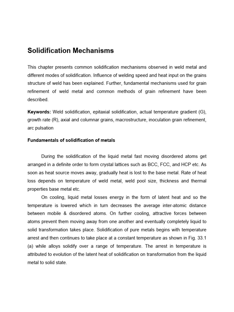 Epitaxial Solidification in Welding | PDF | Freezing | Construction