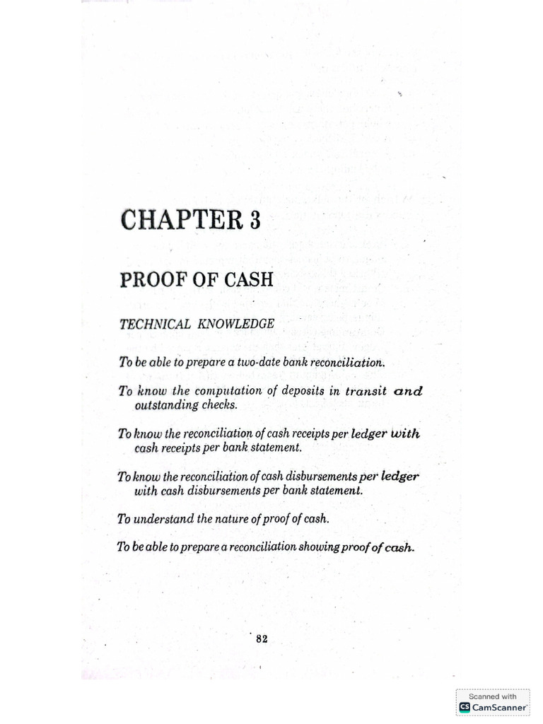 IntAcc1 Valix Chapter 3 Proof of Cash | PDF