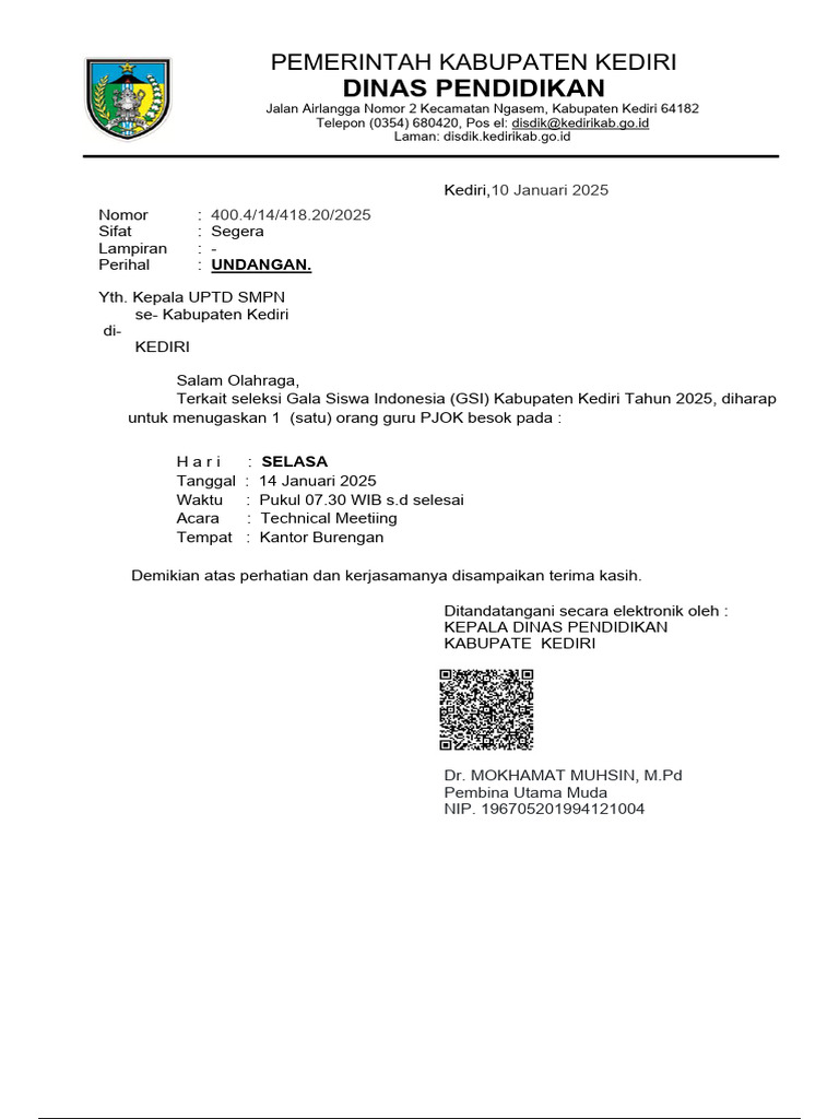 Undangan TM GSI 2025 | PDF