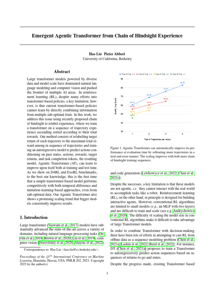 Emergent Agentic Transformer From Chain of Hindsight Experience | PDF | Applied Mathematics ...
