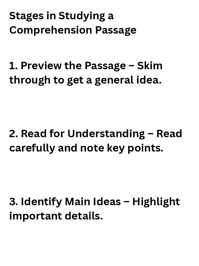 Effective Passage Study Guide | PDF