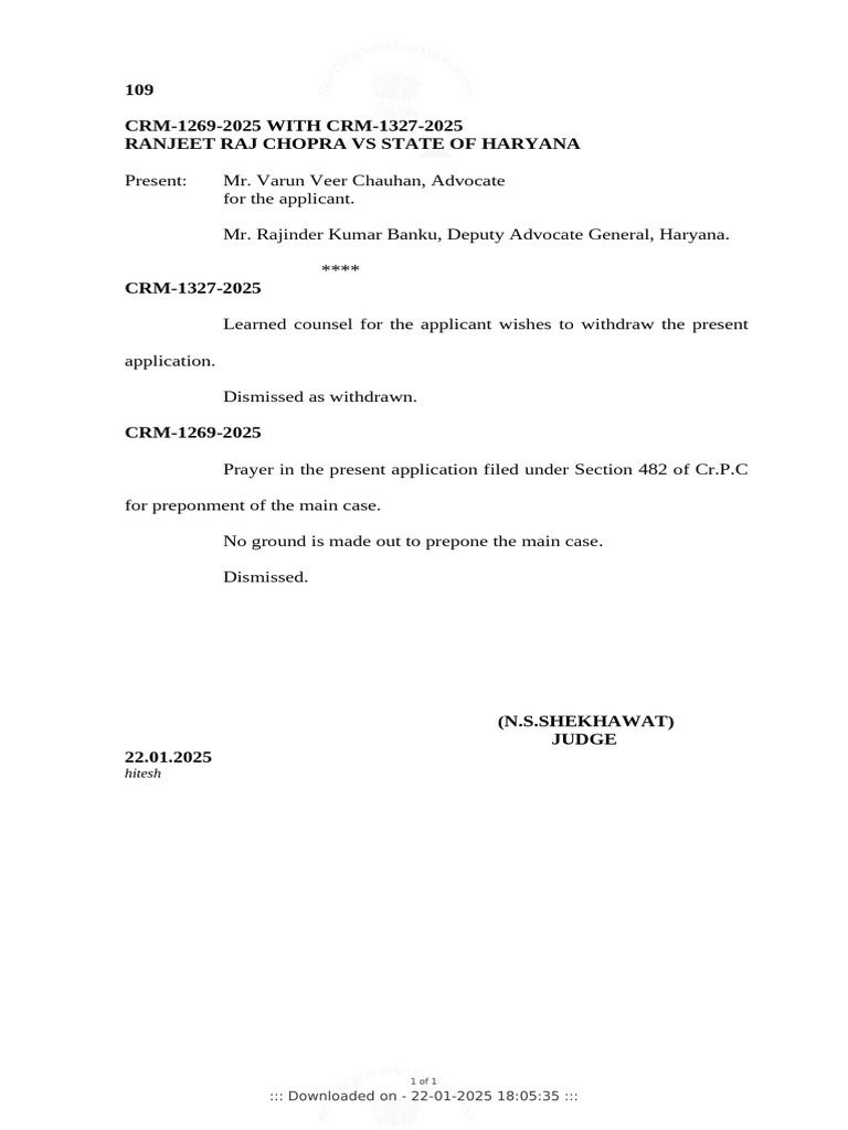 CRM 1269 2025 22 01 2025 Final Order | PDF