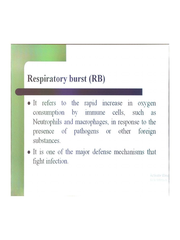 Biochemistry Respiratory Burst and Receptors | PDF
