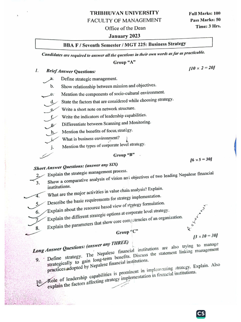 Board Exam Question 7th Sem | PDF