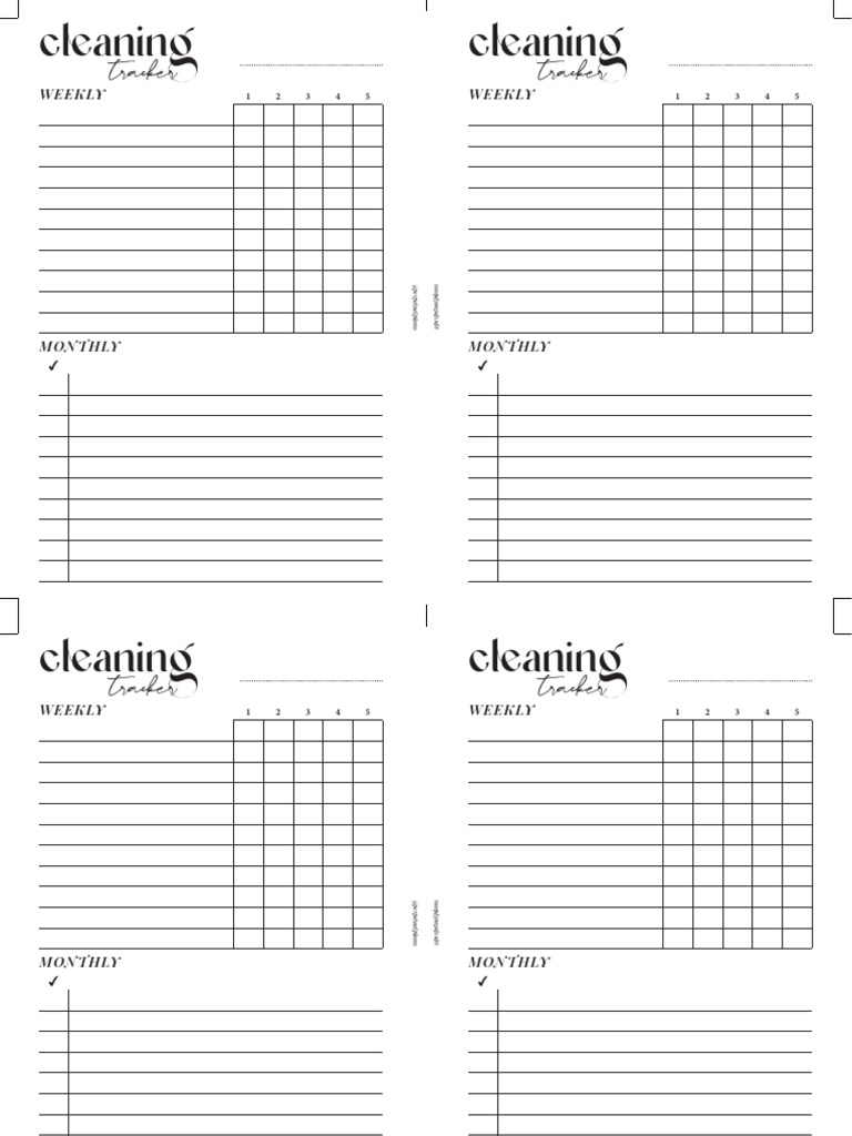 (PW) Cleaning Tracker - PerptualPlanss | PDF