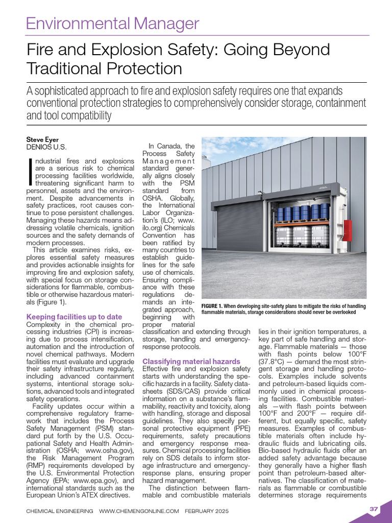 Fire and Explosion Safety - Going Beyond Traditional Protection | PDF ...
