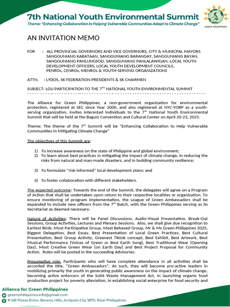 Green Invites Participants LTRHD | PDF