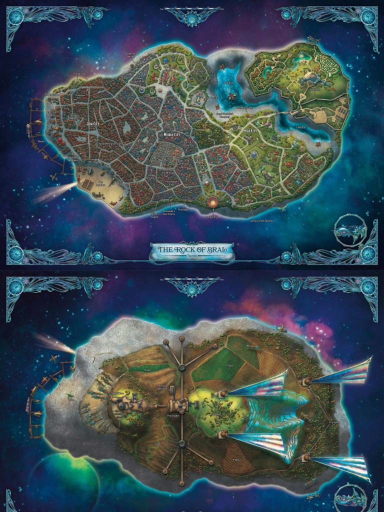 Spelljammer Rock of Bral Map | PDF