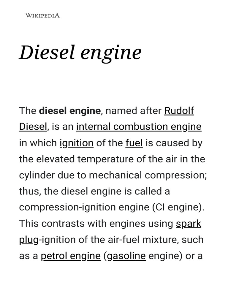 Diesel Engines: A Comprehensive Guide | PDF | Diesel Engine | Internal ...