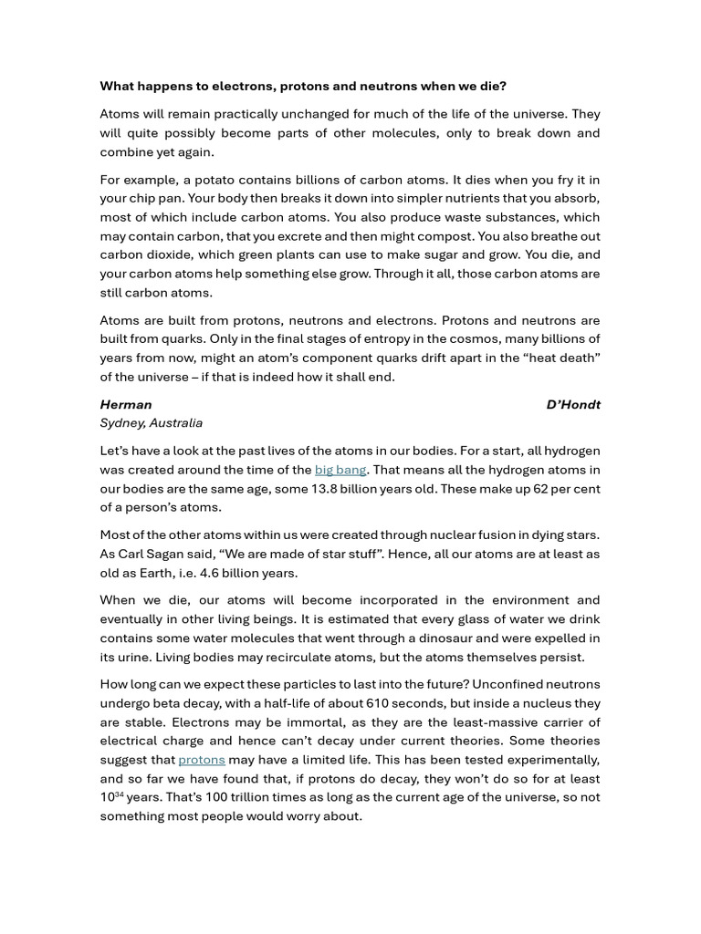 Physics Task | PDF | Atoms | Proton