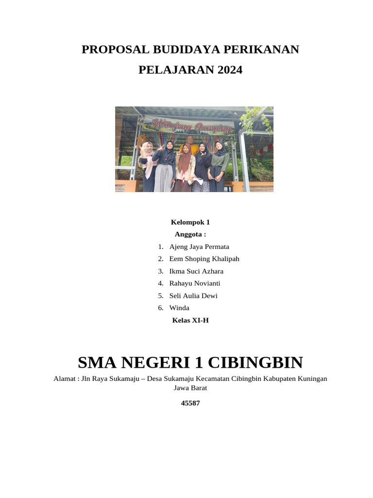 Proposal Budidaya Perikanan - Eem Xi-H | PDF