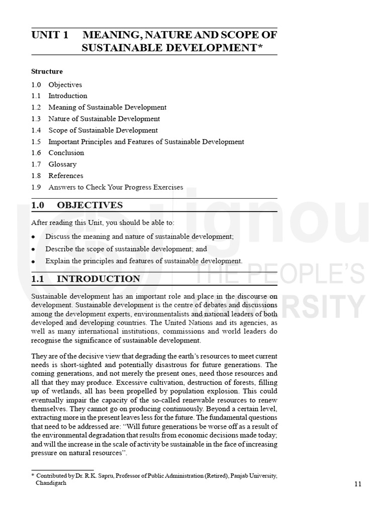 Sustainable Dev Unit 1 | PDF | Sustainability | Sustainable Development