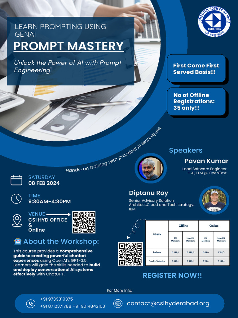 Prompt Mastery Workshop on AI | PDF | Deep Learning | Artificial ...