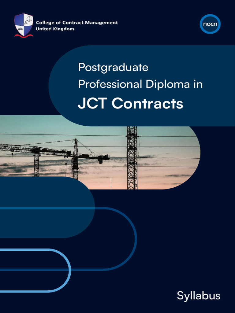 JCT Contracts Postgraduate Diploma Syllabus | PDF | Educational ...