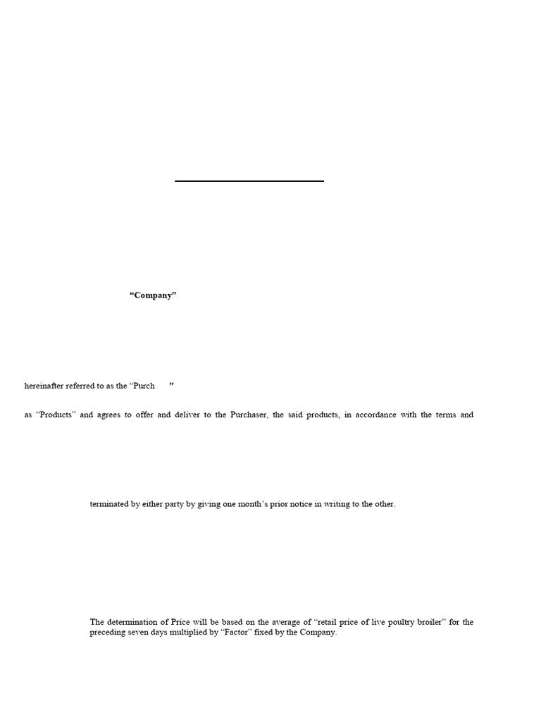 HoReCa Supply Agreement Template | PDF | Private Law | Justice