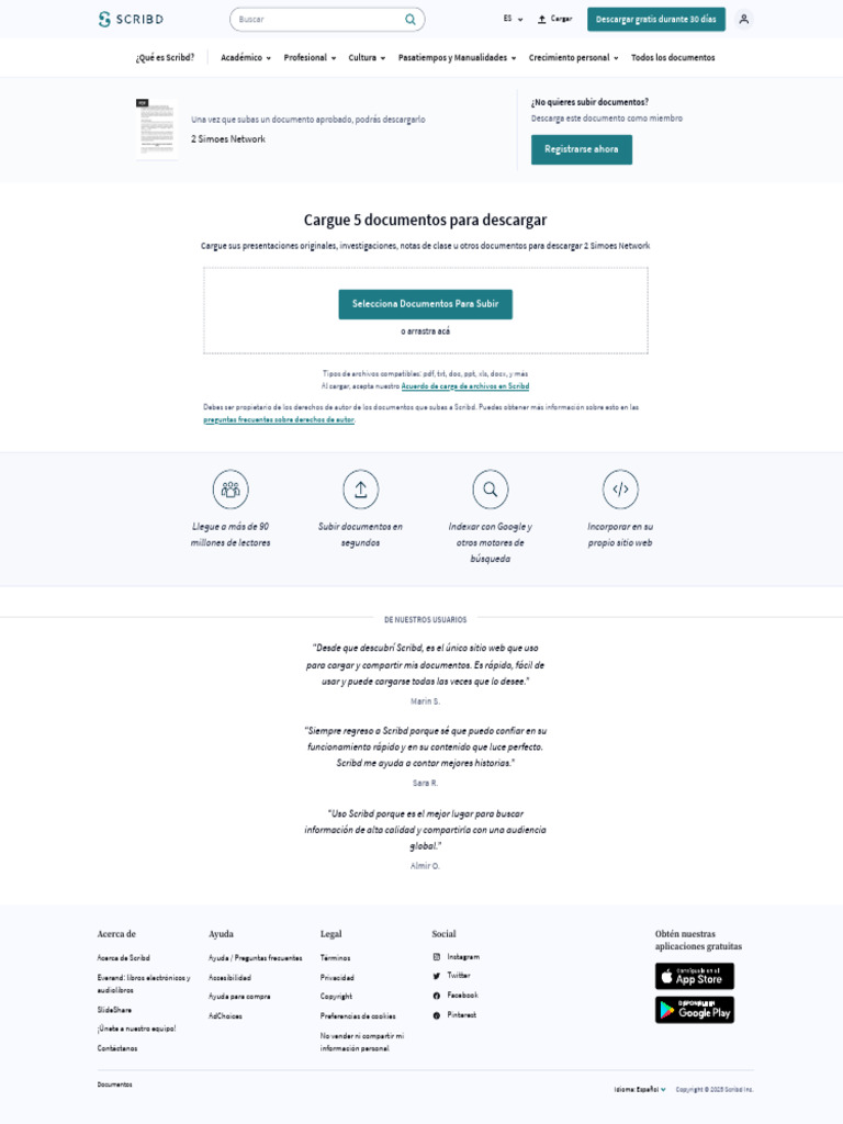 Simoes Network | PDF | Scribd | Sitios web