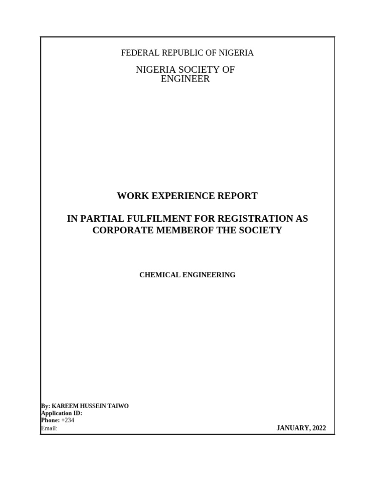 FINAL chemical taiwo kareem report - Copy | PDF | Drinking Water | Water Purification
