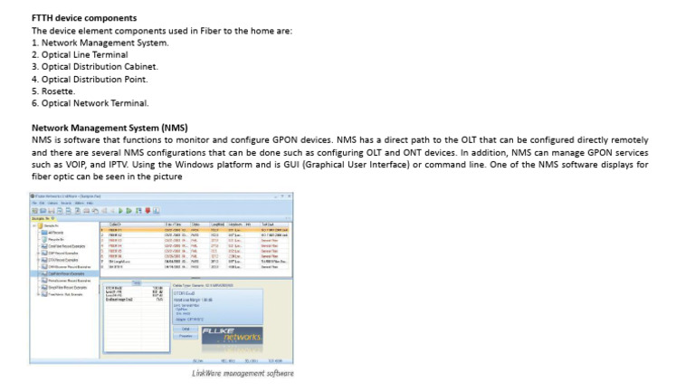FTTH - Device Components - NMS | PDF