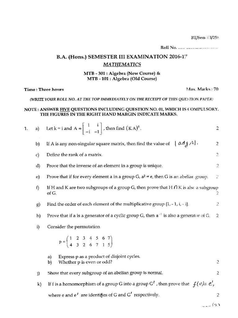 Ba. Math | PDF