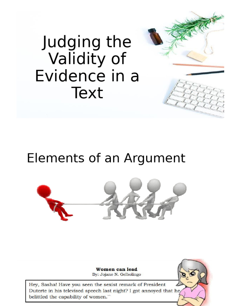 Judging The Validity of Evidence Listened To Final | PDF | Evidence ...