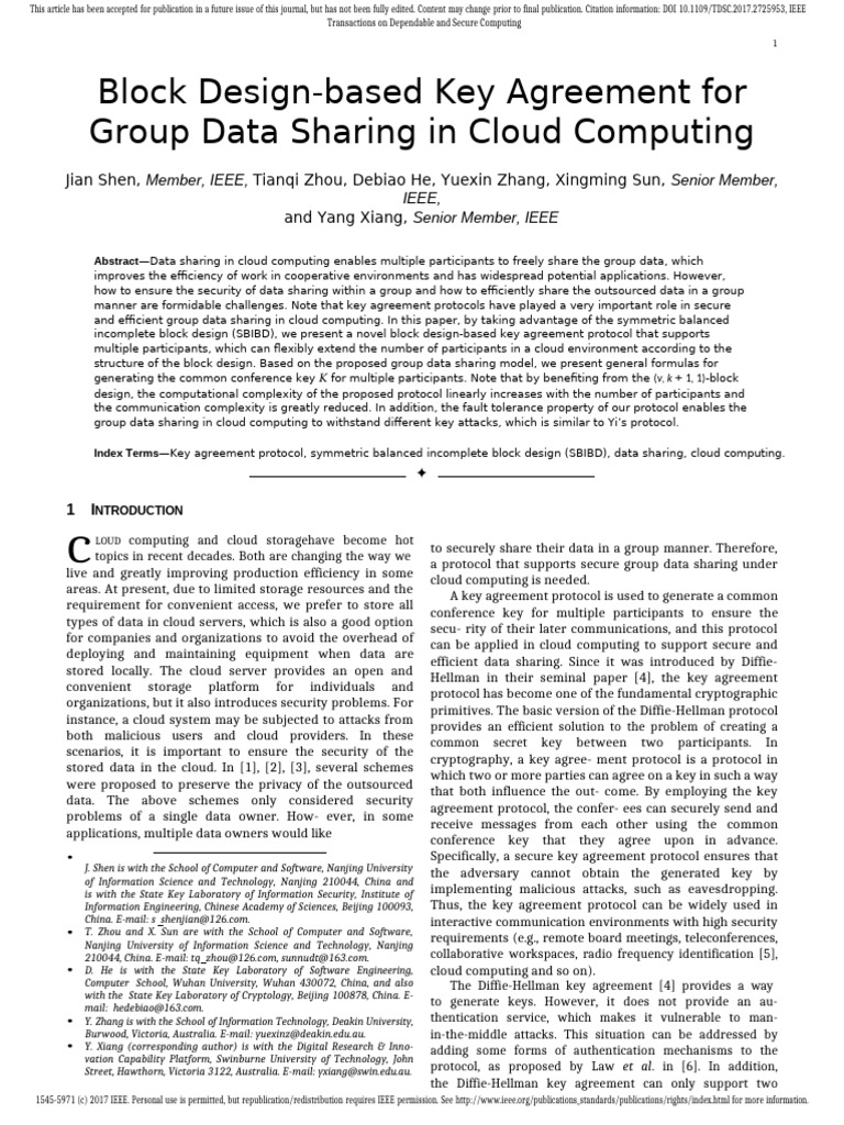 Research Paper | PDF | Key (Cryptography) | Cloud Computing