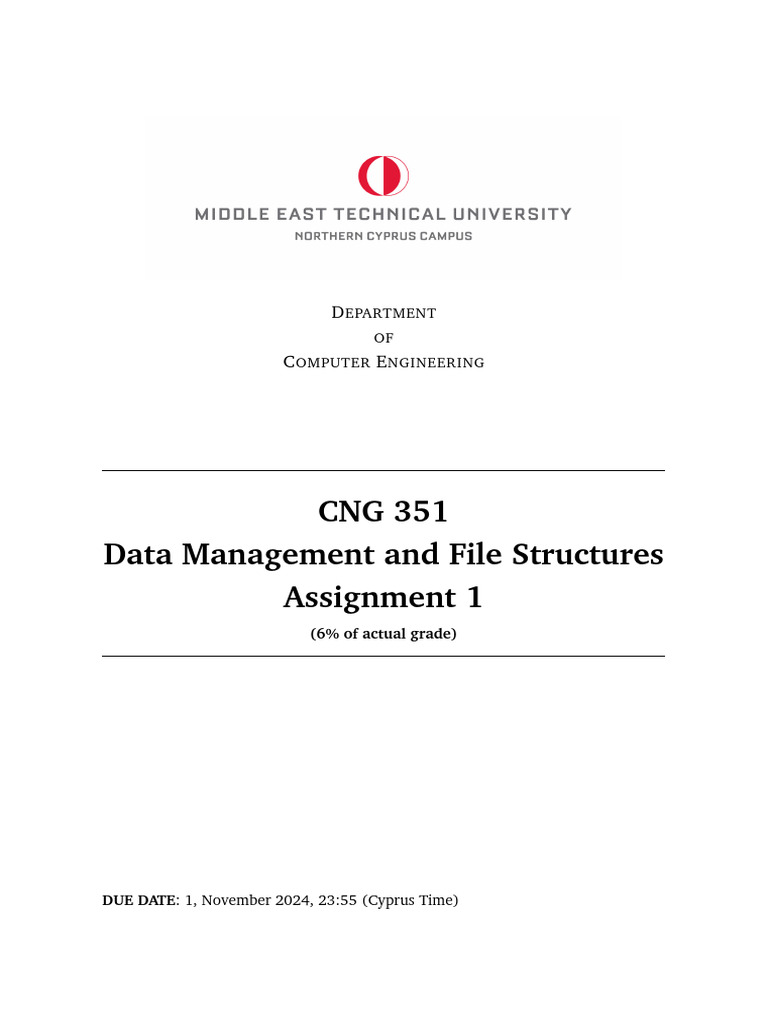 CNG 351 Assignment 1 Fall 2024 2025 | PDF | Computer Network | Lecture