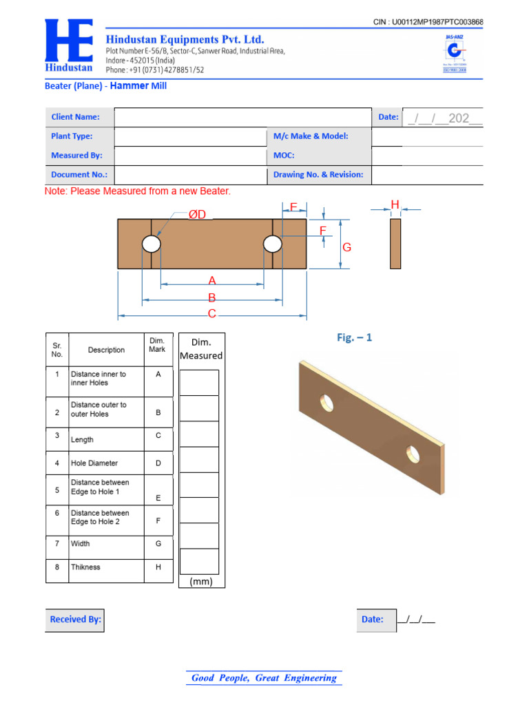 BLANK Beater Drawing | PDF