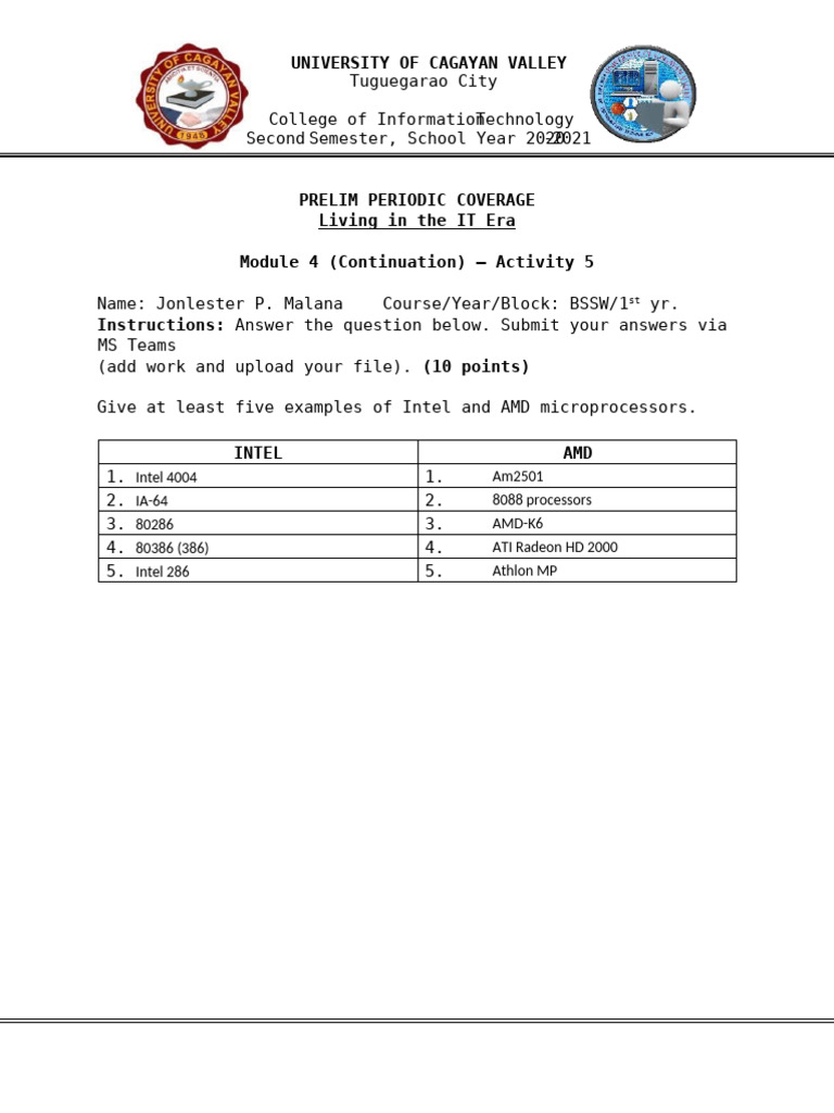 MODULE 2 LITE SW (3) | PDF