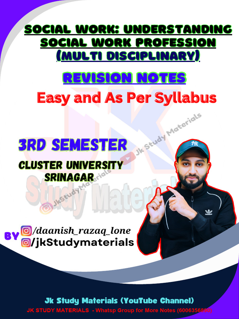 MD Social Work 3rd Sem - ClusterUniversitySrinagar | PDF | Social Work ...