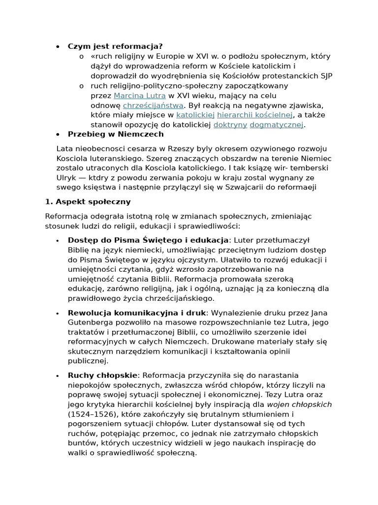 Reformacja | PDF
