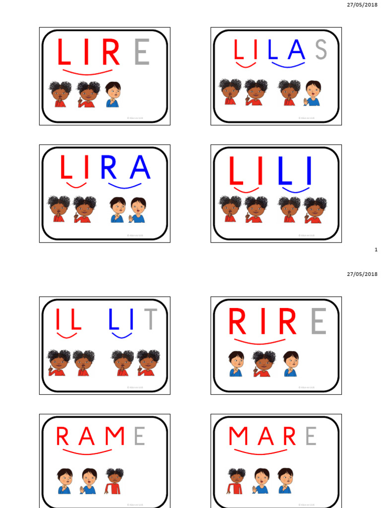 Cartes Mots Borel Maisonny | PDF