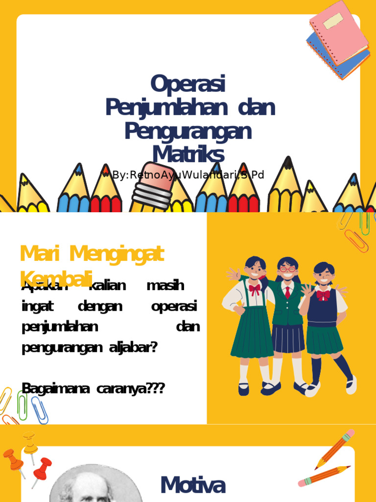 Operasi Penjumlahan dan Pengurangan Matriks | PDF