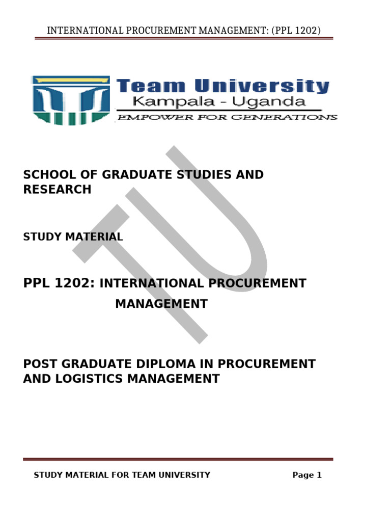 International Procurement Pgd | PDF | Negotiable Instrument | Promissory Note